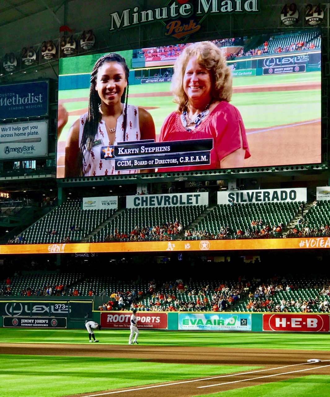 Karyn Stephens Presents C.R.E.A.M. Scholarship at Houston Astros Game
